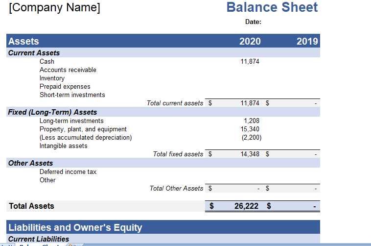 How To Make Balance Sheet In Excel Excel Templates