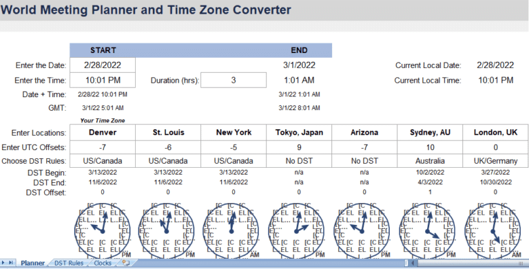 World meeting planner Excel Templates World meeting planner Excel Templates
