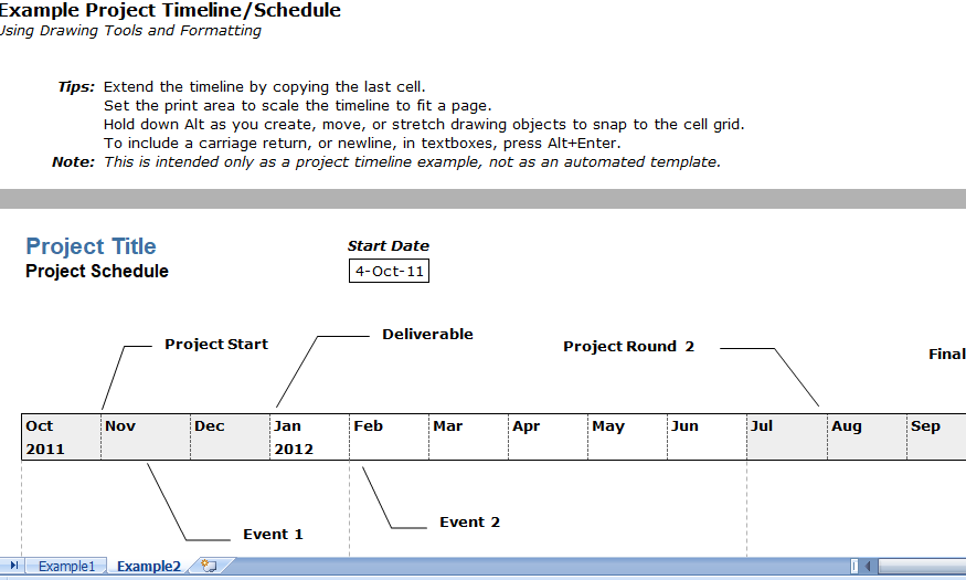Project TimeLine Chart Excel Template For Free Project TimeLine Chart Excel Template For Free