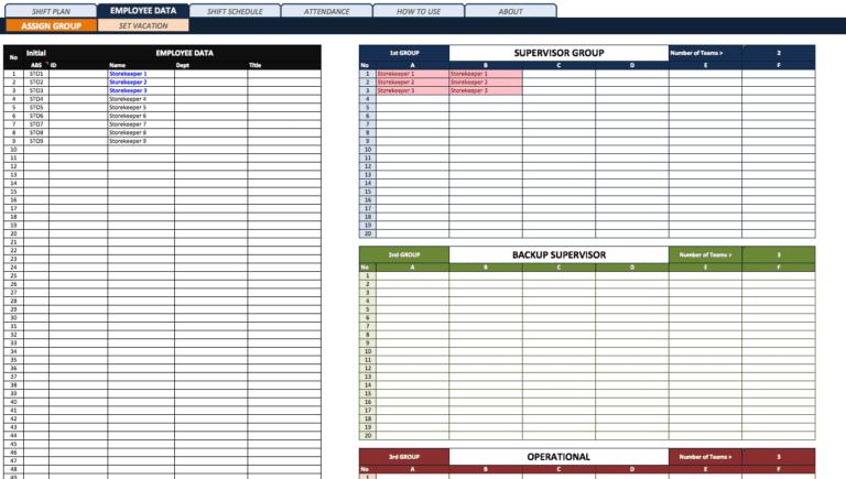 Shift_Planner_with_Attendance_Tracker_Pro-employee - Excel templates