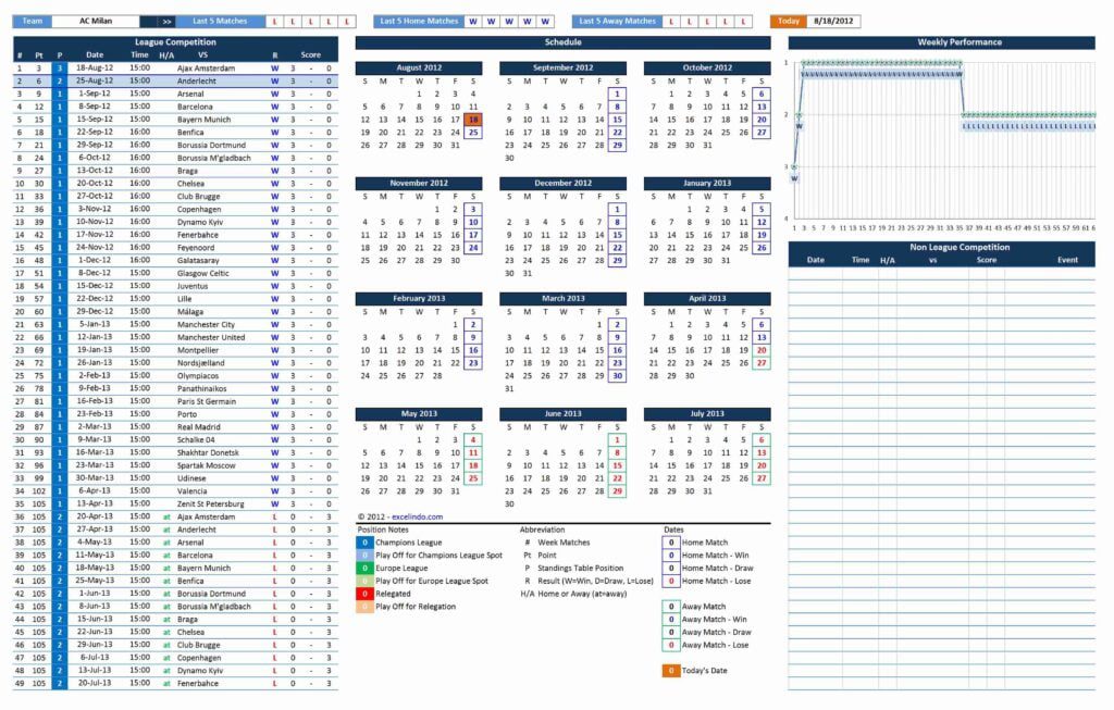 Sports Archives - Excel templates