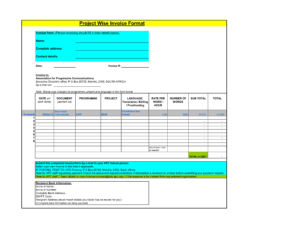 Project Wise Invoice Format in Excel: Streamlining Project Billing