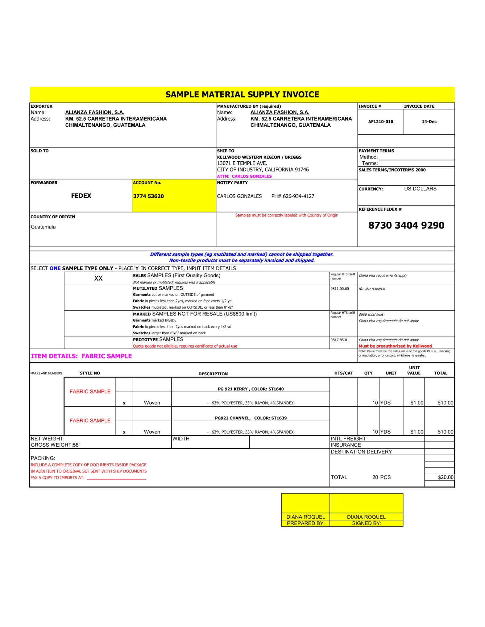 Efficient Material Management with Sample Material Supply Invoice