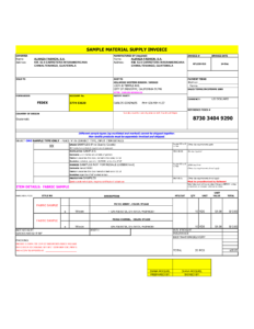 Efficient Material Management with Sample Material Supply Invoice