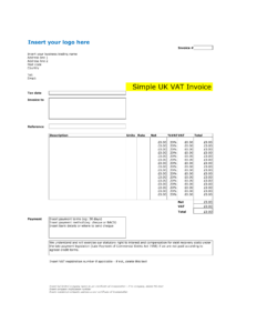 Download Free Simple UK VAT Invoice Template